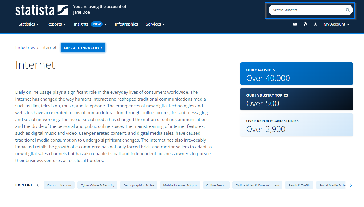 Getting Started - Working with Statista | Statista