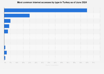 Most common internet accesses by type in Turkey 2024| Statista