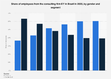 EY: workforce in Brazil by gender and segment 2020| Statista