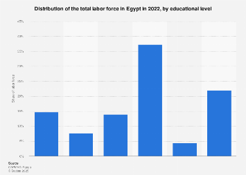 Egypt: labor force by educational level 2022| Statista