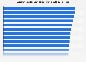 Turkey: labor force participation rate by subregion 2023| Statista