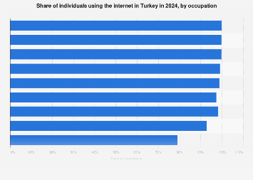 Turkey: share of individuals using the internet by occupation 2024 ...