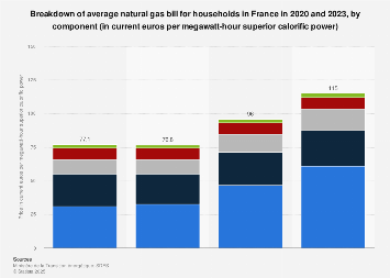 France: households natural gas bill breakdown| Statista