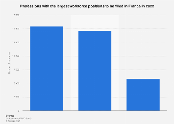 Professions with highest number of vacancies in France| Statista