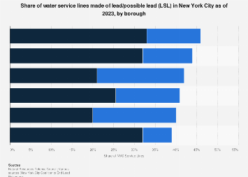 NYC lead water service line coverage by borough 2023| Statista