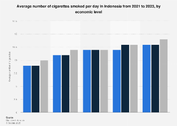 Indonesia: average cigarette consumption per day by economic level 2023 ...