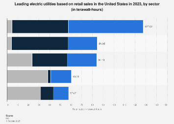 Major U.S. electricity retailers by sector 2023| Statista