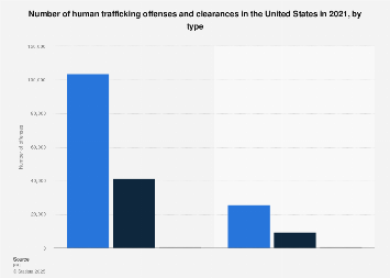 Human trafficking cases in the United States by type 2021| Statista