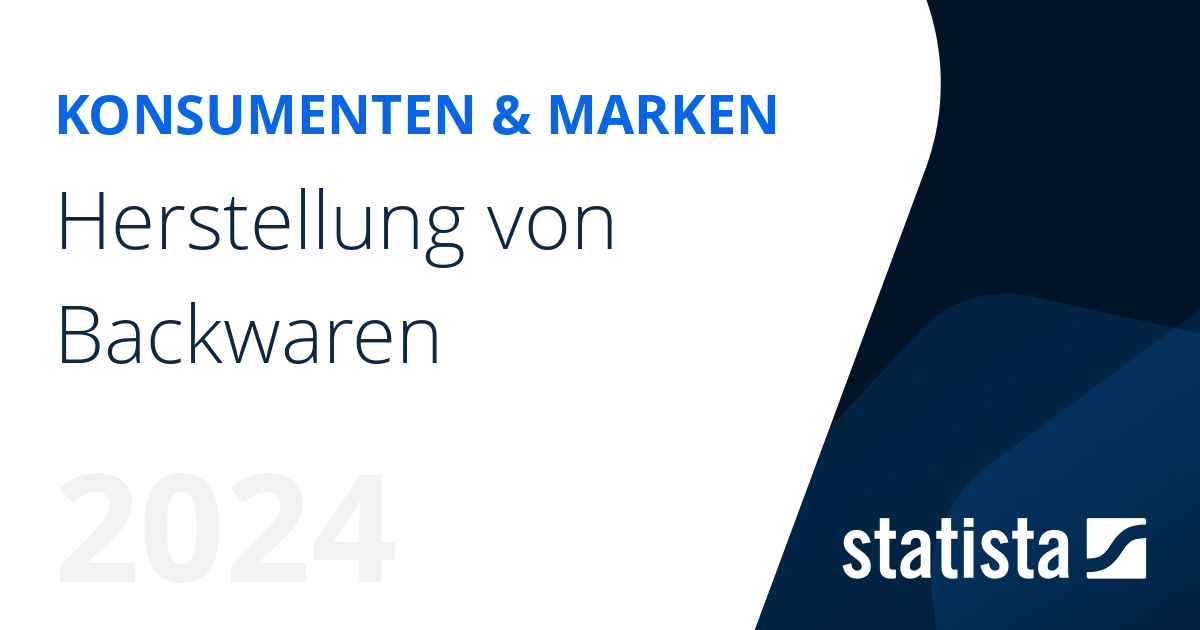 Herstellung von Backwaren | Statista